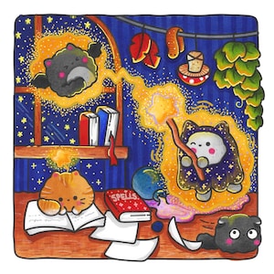 Spooky Cats Halloween Coloring Pages PDF, 40 Printable Instant Digital ...