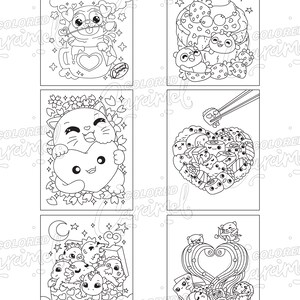 Cute Valentines Kawaii Coloring Book Printable PDF Download - Etsy