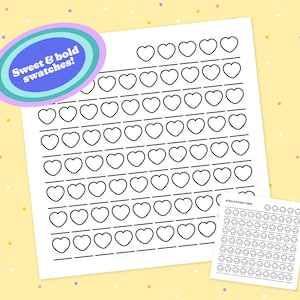 Blank Color Swatch Charts, Instant Download Printable Digital PDF ...