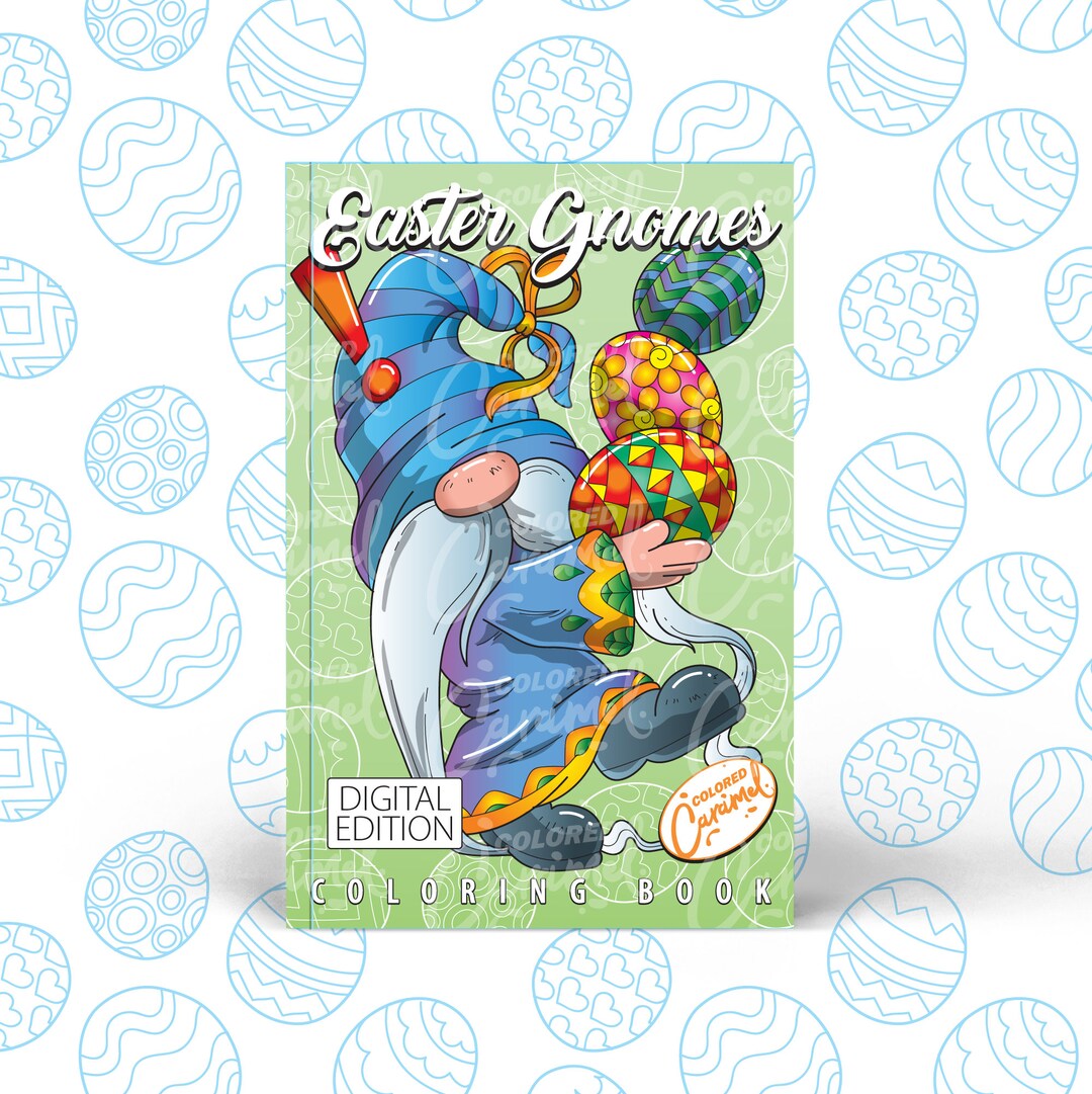 Easter Gnomes Coloring Book Printable Digital PDF Instant Download, Fun ...