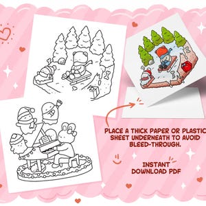 Spooky Christmas Coloring Pages, 40 Ghostly Festive, Cute & Cozy Holiday and Halloween ...