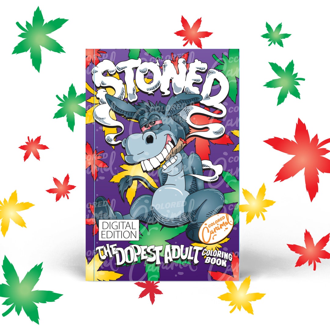 Stoner Coloring Book Printable Digital PDF Instant Download, Trippy ...