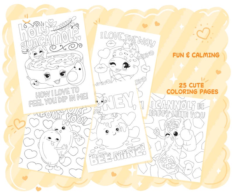 Food Puns Coloring Book, Printable PDF Instant Digital Download ...