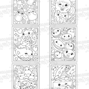 Cute Kawaii Food Coloring Book Printable PDF Instant Digital Download ...