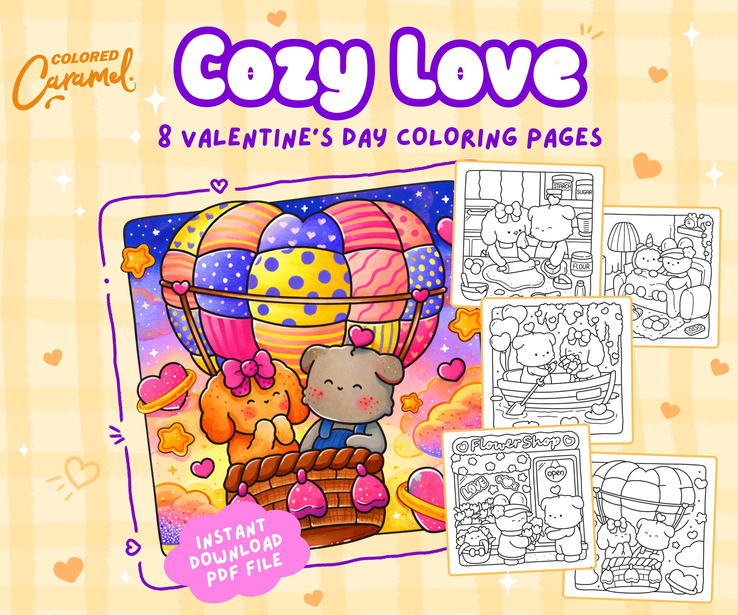 Valentines Day Coloring Pages Full of Love, Cute, Cozy & Comfy ...