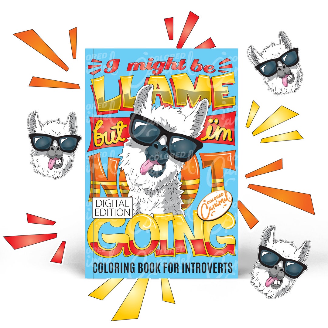 Introvert Coloring Book, Printable PDF Instant Digital Download ...