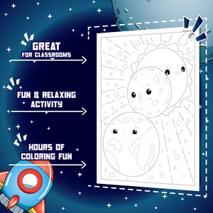 Total Solar Eclipse April 8 2024 Coloring & Pre-colored Poster for Kids ...