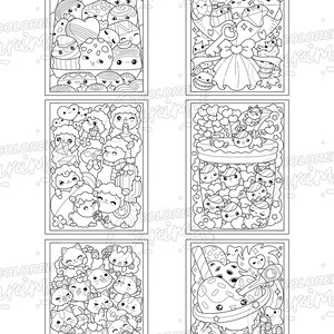 Love Doodles Kawaii Coloring Book Printable PDF Download - Cute and Fun ...