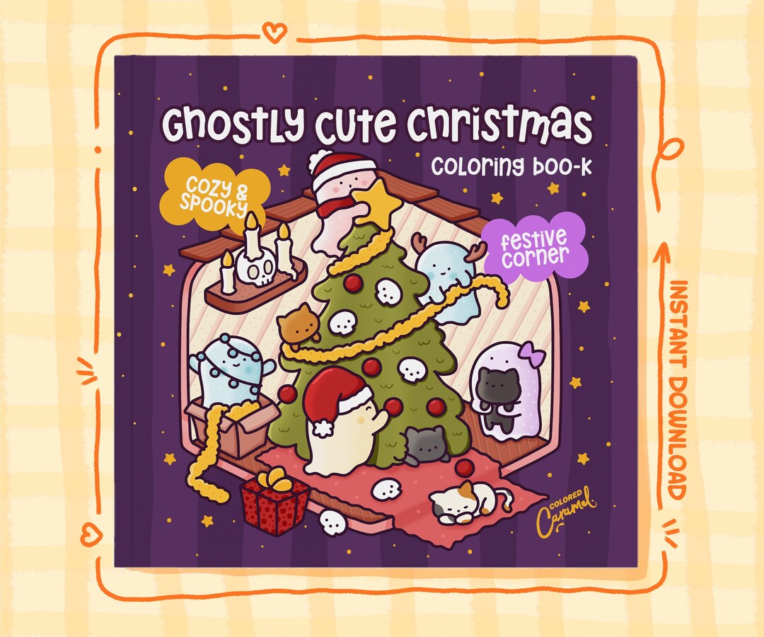 Spooky Christmas Coloring Pages, 40 Ghostly Festive, Cute & Cozy ...