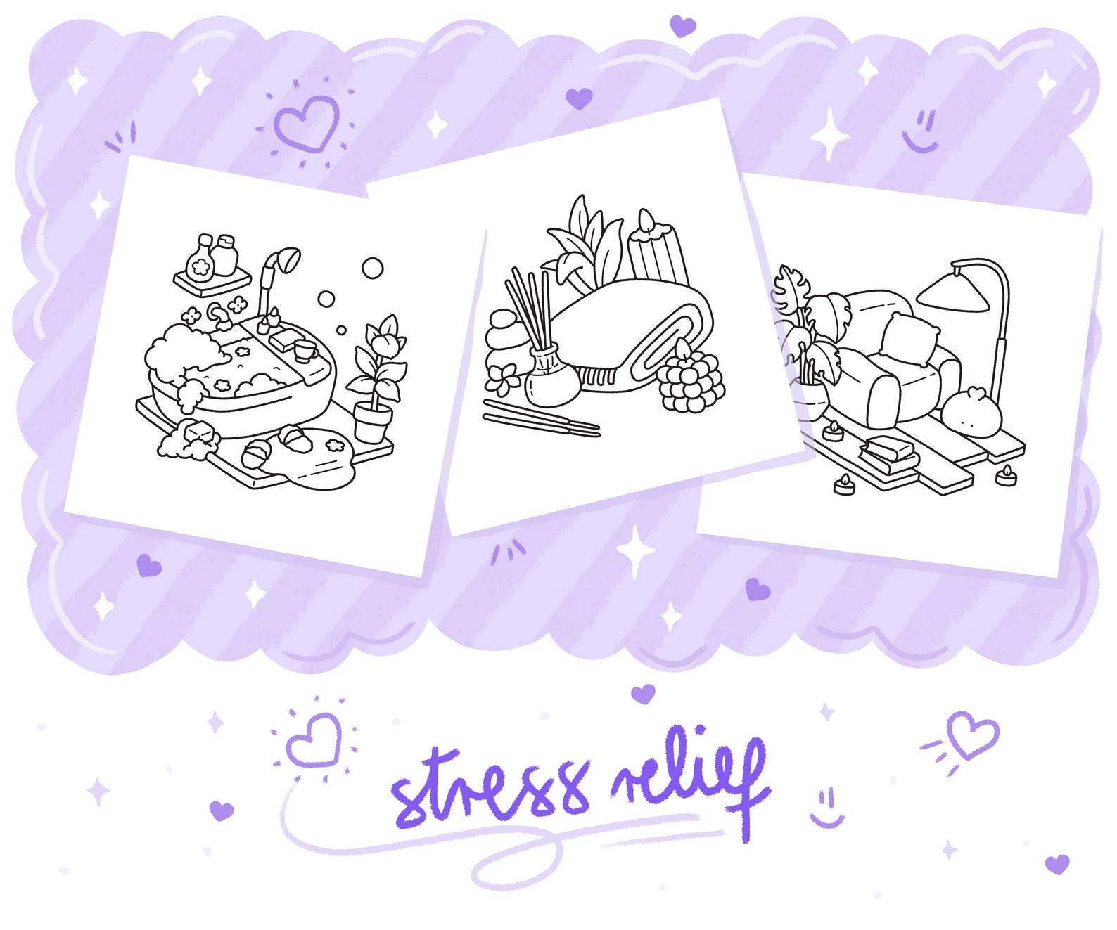 Cute Coloring Pages for Cozy Girls, 40 Relaxing, Comfy and Hygge Home ...