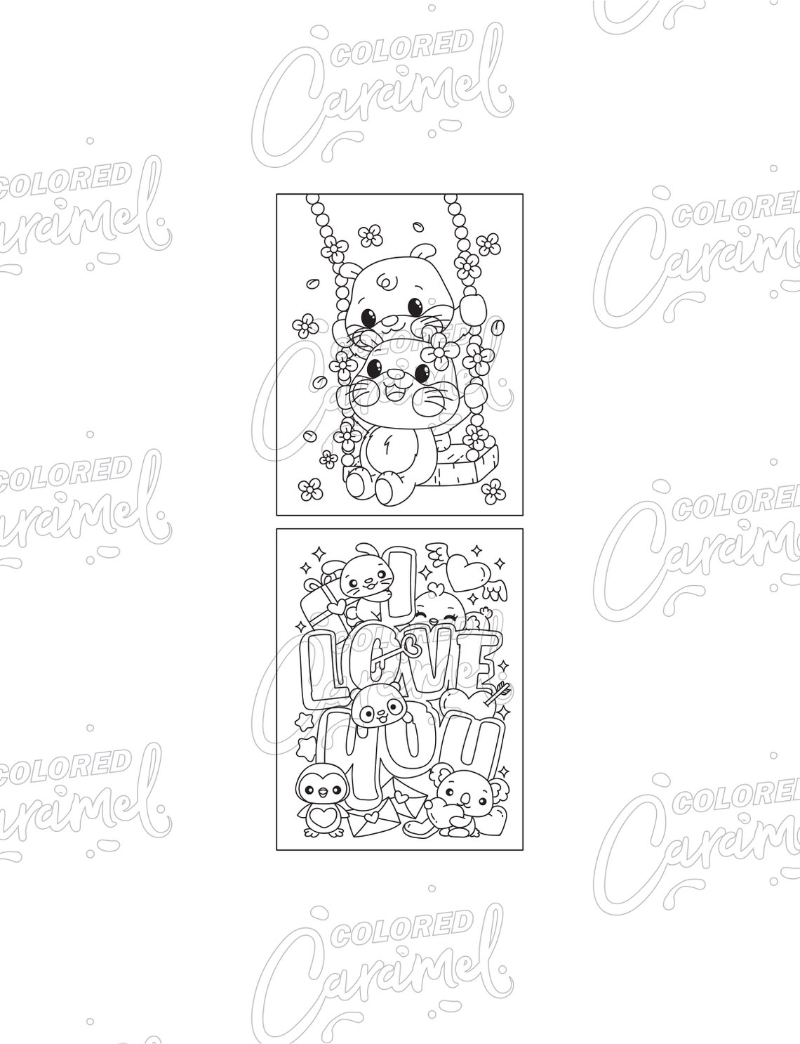Cute Valentines Kawaii Coloring Book Printable PDF Download - Etsy