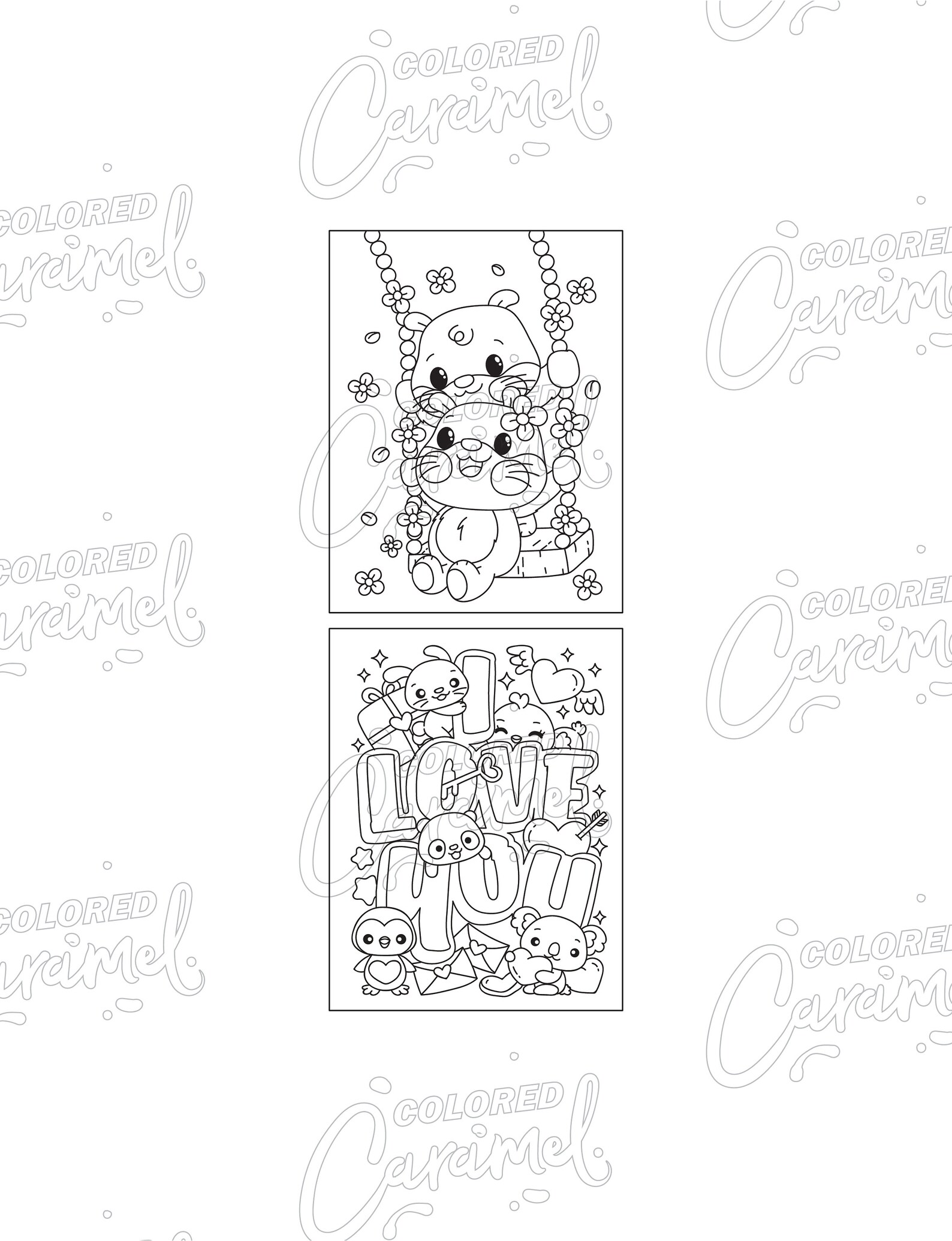 Cute Valentines Kawaii Coloring Book Printable PDF Download - Etsy
