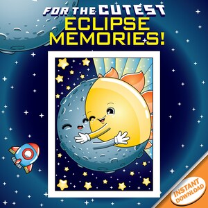 Total Solar Eclipse April 8 2024 Coloring Pages for Kids, Cute ...