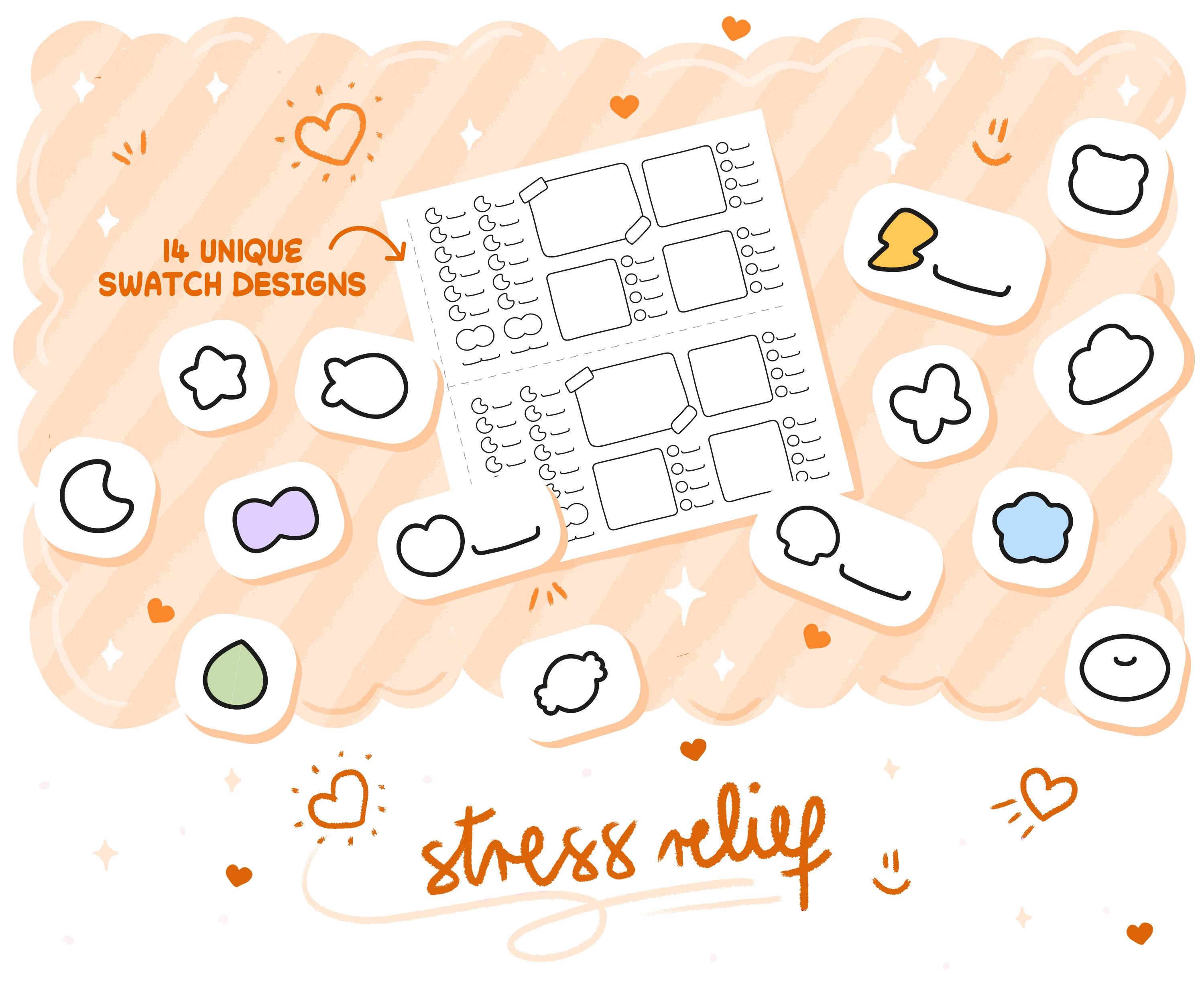 Blank Color Swatch Pages to Test Colors, Practice Coloring Gradients ...