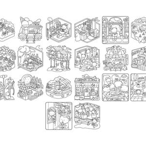 Halloween Coloring Pages, 40 Cute, Cozy, Spooky Vibes Illustrations ...