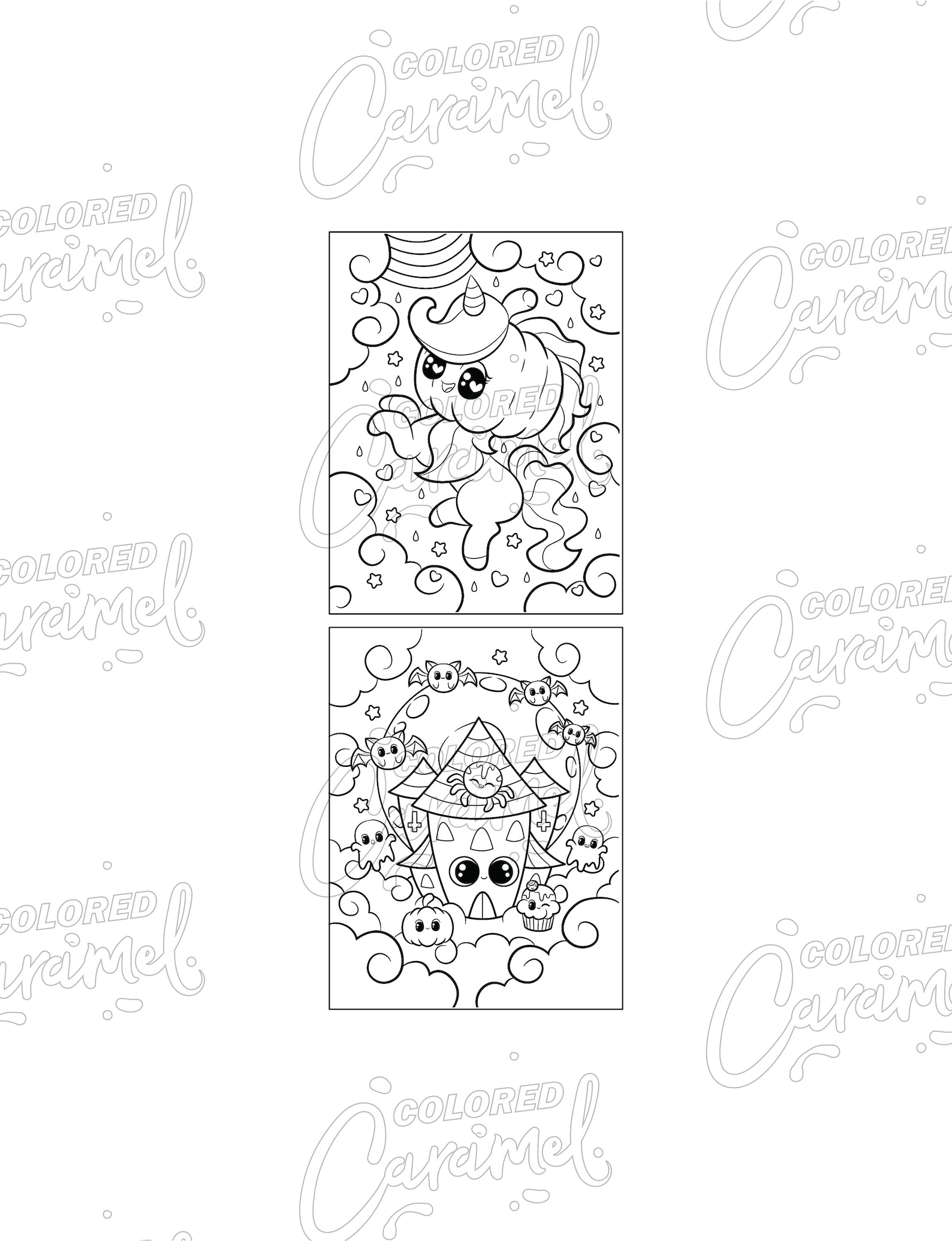 Kawaii Pastel Goth Halloween Coloring Book Digital Download - Etsy