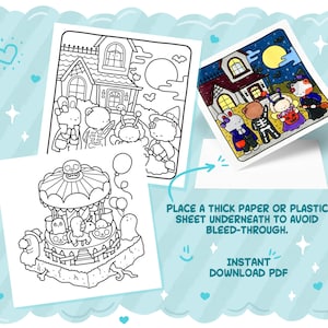 Halloween Coloring Pages, 40 Cute, Cozy, Spooky Vibes Illustrations ...