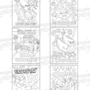 Fun Food Puns Coloring Book, Printable PDF Instant Digital Download ...