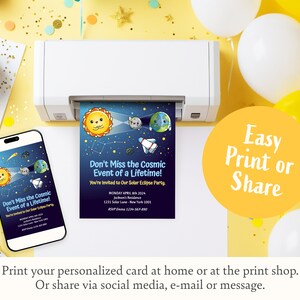 Total Solar Eclipse April 8 2024 Viewing Party Invitation Editable in ...