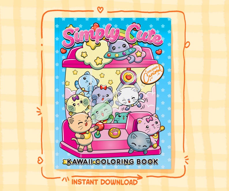 Cute Kawaii Coloring Book Printable PDF Instant Digital Download, Fun ...
