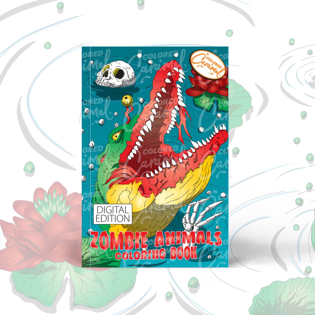 Zombie Animals Coloring Book: Halloween Horror Fun (printable PDF) - Etsy