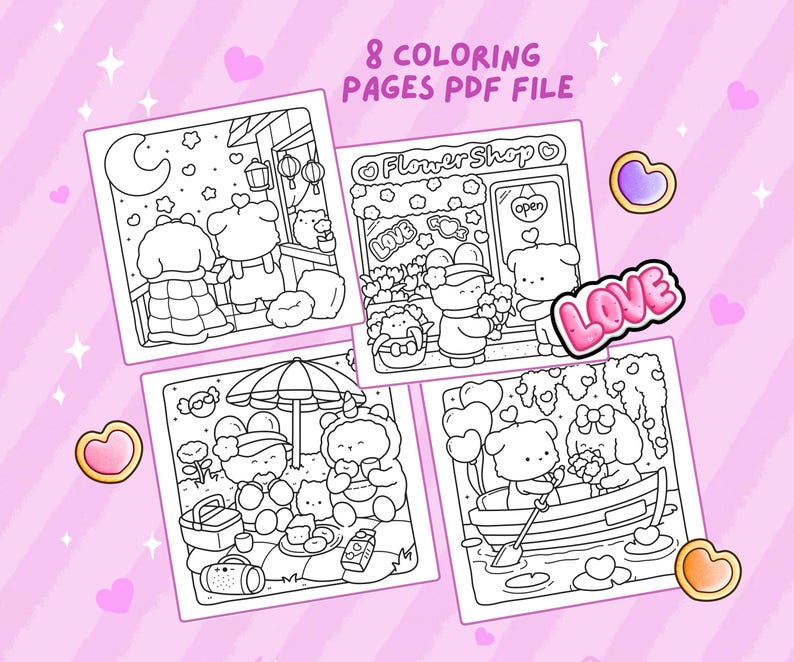 Valentines Day Coloring Pages Full of Love, Cute, Cozy & Comfy ...