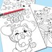 Cute Valentines Kawaii Coloring Book, Printable PDF Instant Digital ...