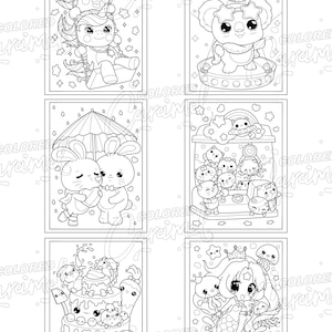 Cute Kawaii Coloring Book Printable PDF Instant Digital Download, Fun ...