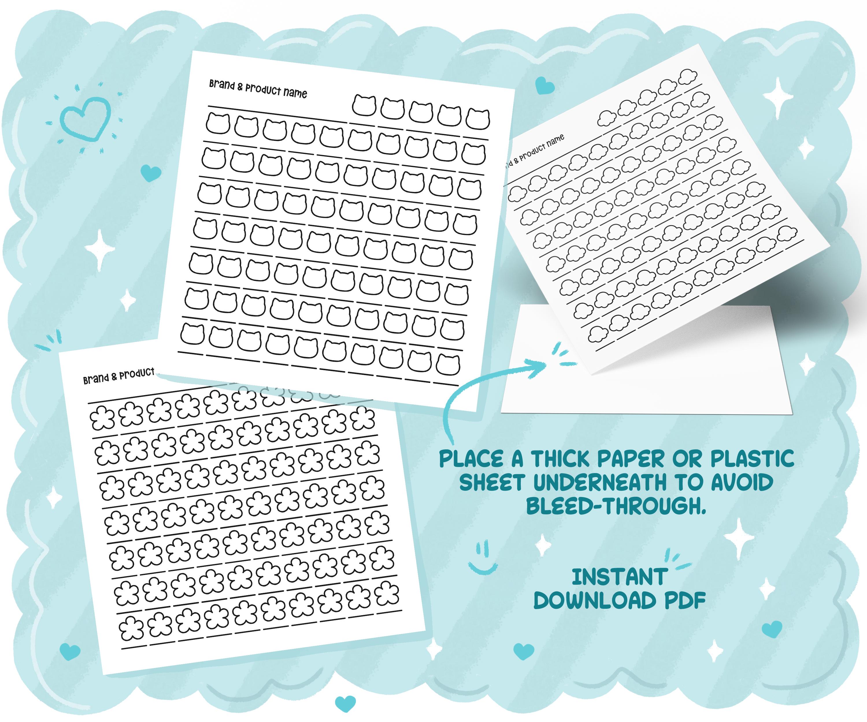 Blank Color Swatch Charts, Instant Download Printable Digital PDF ...