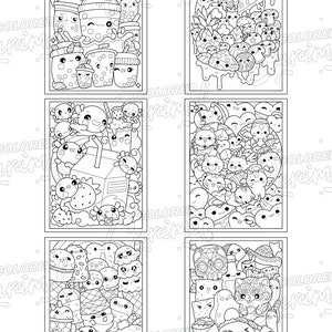 Kawaii Doodles Coloring Book, Cute, Sweet Instant Digital Download ...