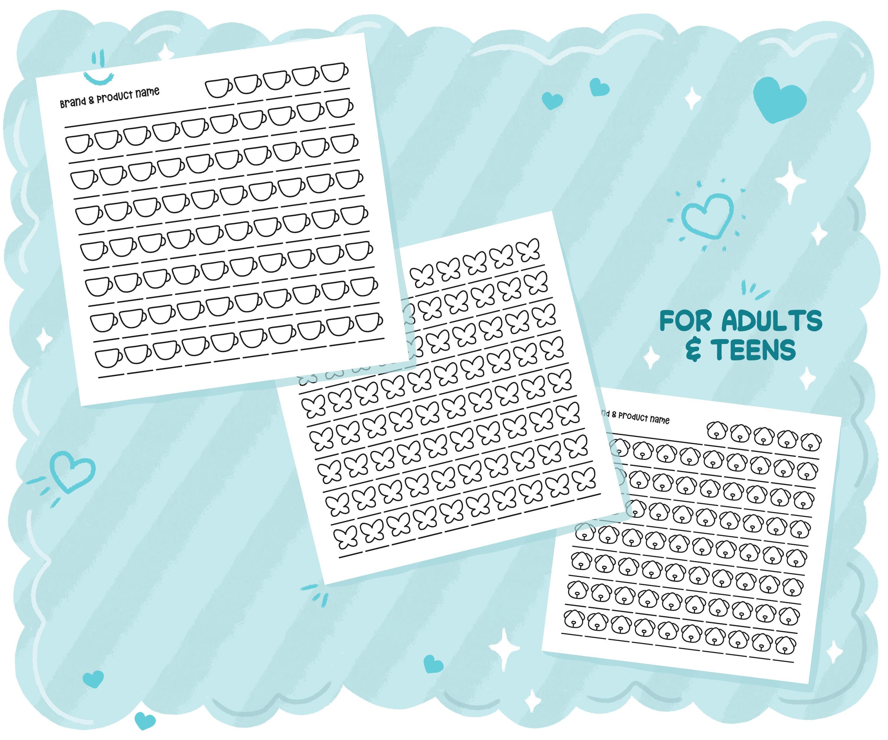 Blank Color Swatch Charts, Instant Download Printable Digital PDF ...