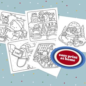 Christmas Coloring Pages, 40 Cute and Cozy Holiday Illustrations ...