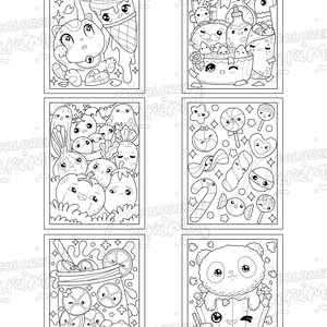 Cute Kawaii Food Coloring Book Printable PDF Instant Digital Download ...