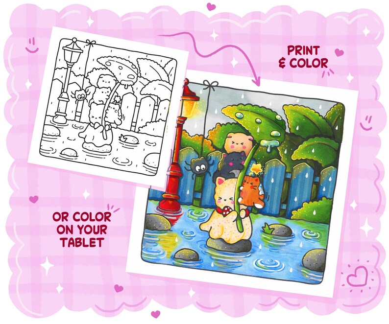 Spooky Cats Halloween Coloring Pages PDF, 40 Printable Instant Digital ...