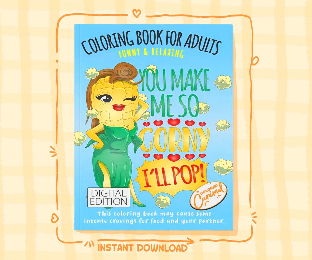 Food Puns Coloring Book, Printable PDF Instant Digital Download ...