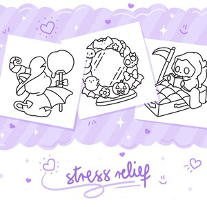 Halloween Coloring Book, Cute, Spooky Printable Instant Digital ...