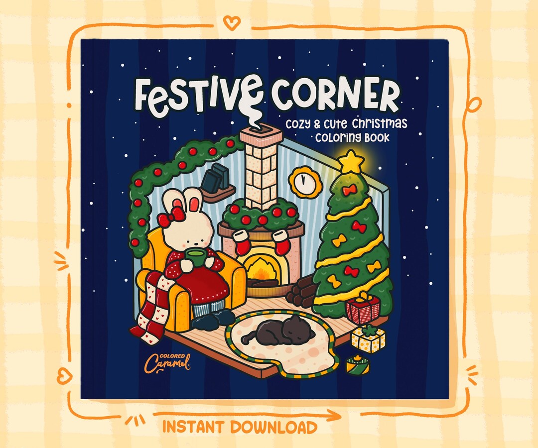 Christmas Coloring Pages, 40 Cute and Cozy Holiday Illustrations ...