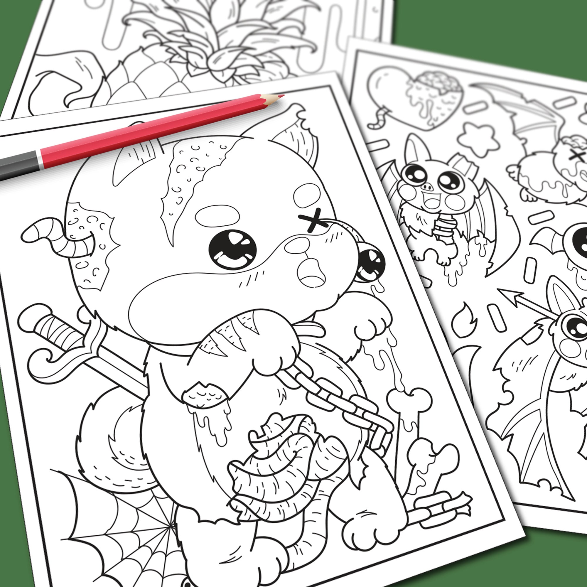 Kawaii Zombies Coloring Book: Creepy Halloween Activity (printable PDF ...