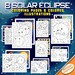 Total Solar Eclipse April 2024, Set of 16 Coloring Pages for Kids, Cute ...