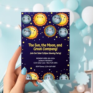 Total Solar Eclipse April 8 2024 Viewing Party Invitation Editable in ...