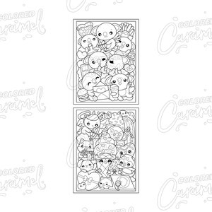 Love Doodles Kawaii Coloring Book Printable PDF Download - Cute and Fun ...
