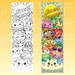 Kawaii Summer Coloring Bookmarks, Printables Instant Digital Download ...