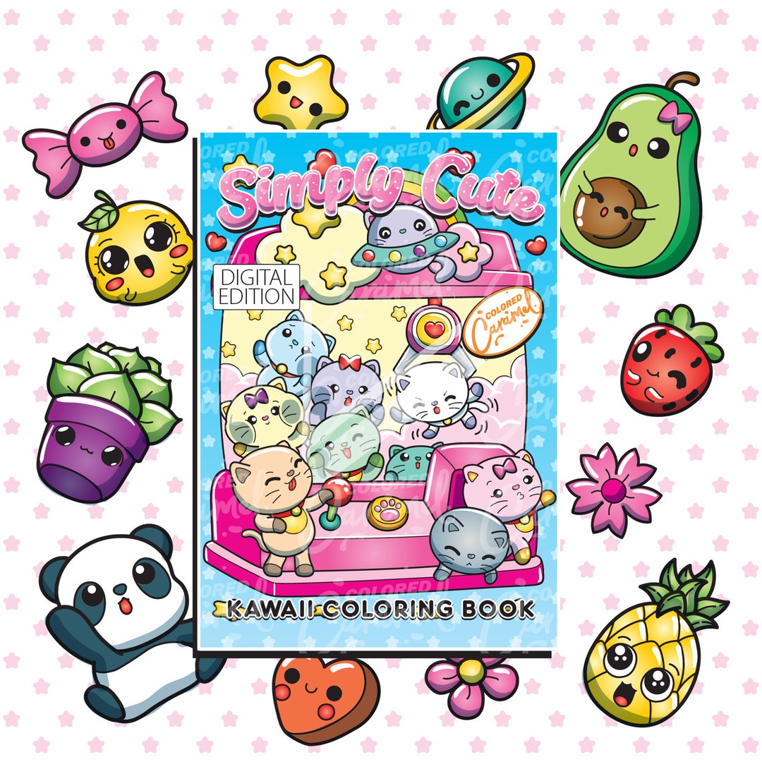 Cute Kawaii Coloring Book Printable PDF Instant Digital Download, Fun ...