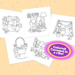 Cute Coloring Pages for Cozy Girls, 40 Relaxing, Comfy and Hygge Home ...