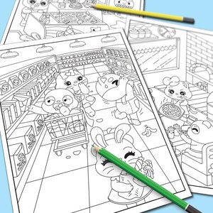Kawaii Life Coloring Book, Printable Instant Digital Download PDF ...