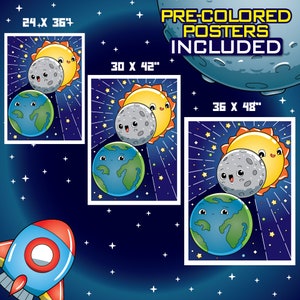 Total Solar Eclipse April 8 2024 Coloring & Pre-colored Poster for Kids ...