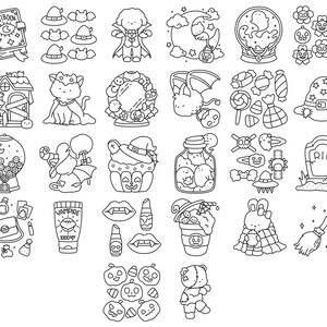 Halloween Coloring Book, Cute, Spooky Printable Instant Digital ...