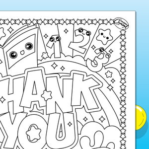 Thank You Teacher Coloring Page, Gift for End of School and ...