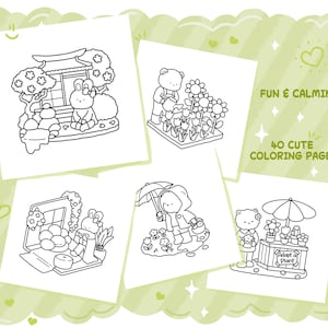 Cute, Cozy and Comfy Coloring Pages, 40 Relaxing Blooming Spaces and ...