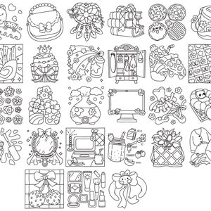 Easy, Bold, Cute Girly Vibes Coloring Book, Printable Instant Digital ...